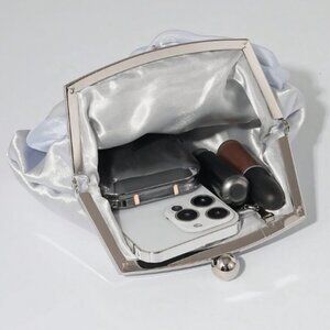 Bags | Silver Rose Evening Bag | Poshmark